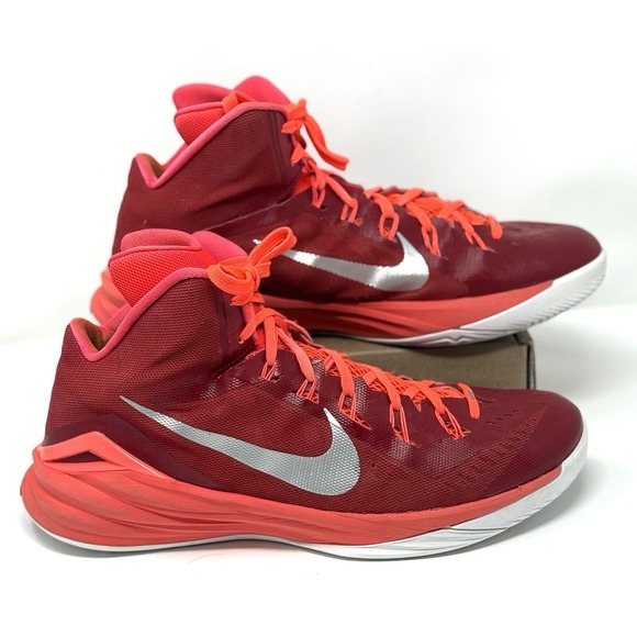Nike | Shoes | 24 Nike Hyperdunk Tb Gym High Top Basketball Sneakers Red Orange Mens Sz 14 ...